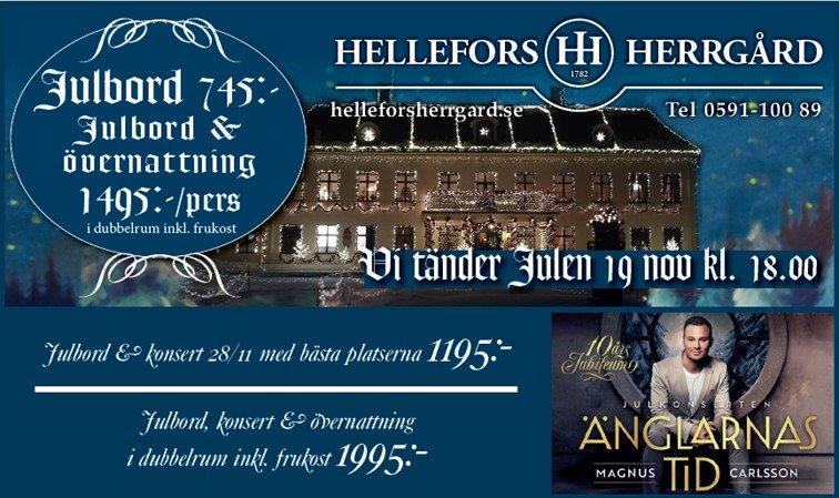 Julbord på Hellefors Herrgård - HÄLLEFORS | Julbordsportalen
